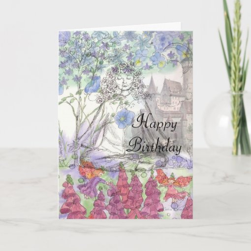 Happy Birthday Flower Card Zen Meditation | Zazzle