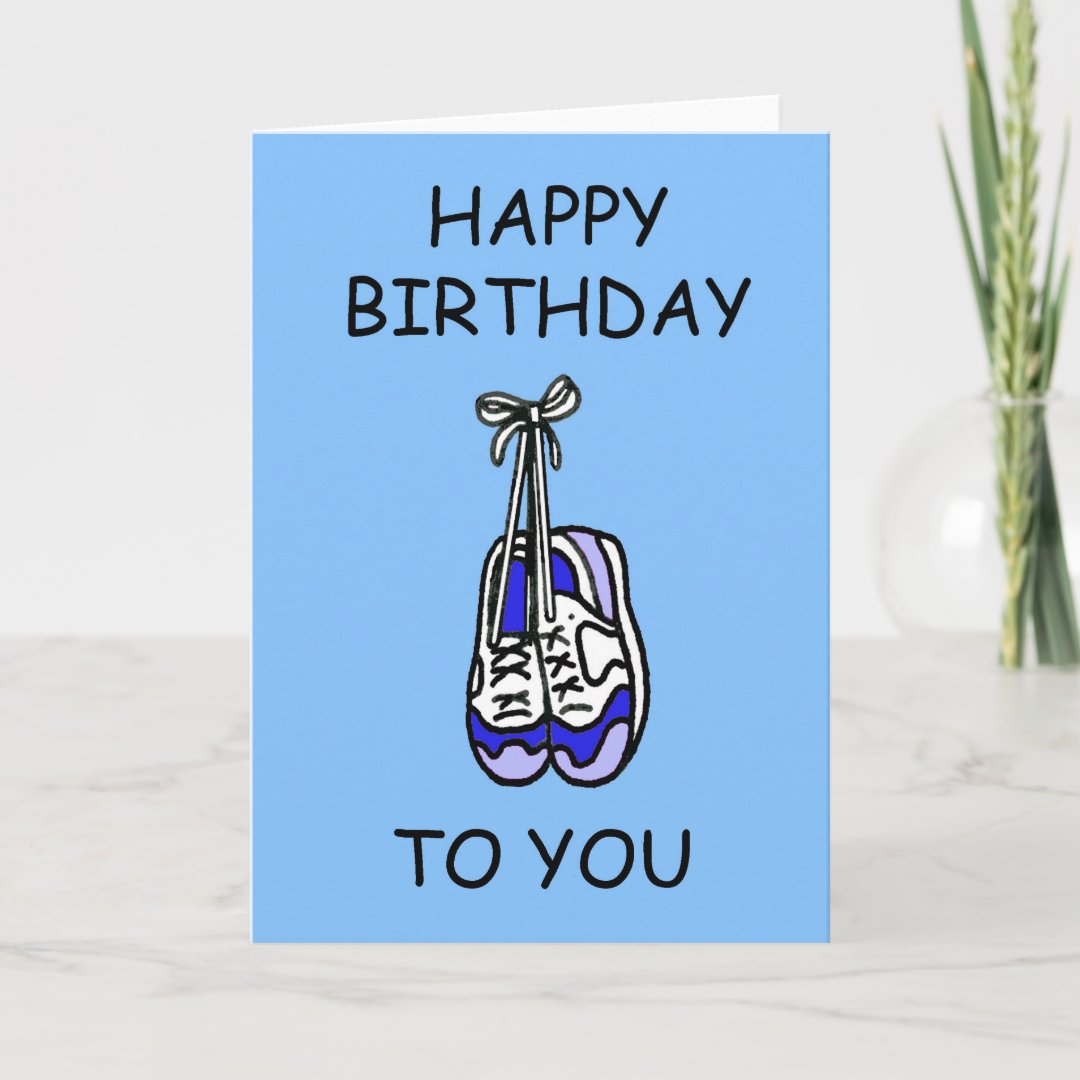 Happy Birthday for Male Runner Card | Zazzle