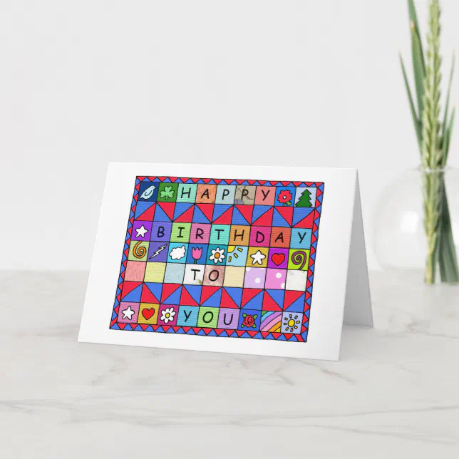 Happy Birthday for Quilter or Patchwork Lover Card | Zazzle