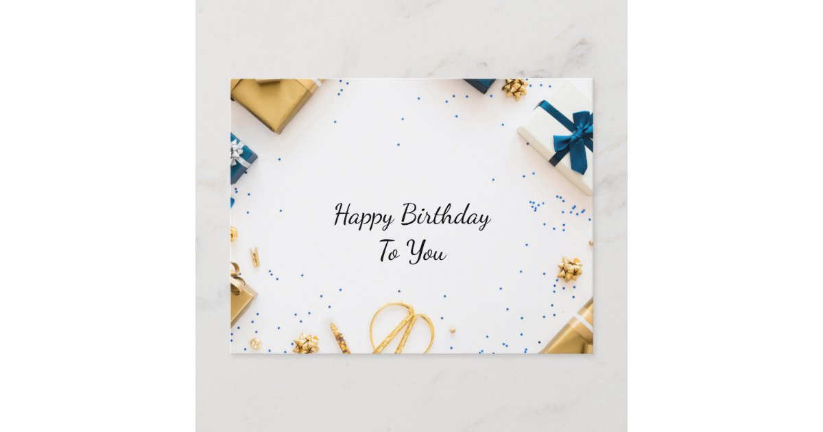 Happy Birthday Formal Postcard | Zazzle