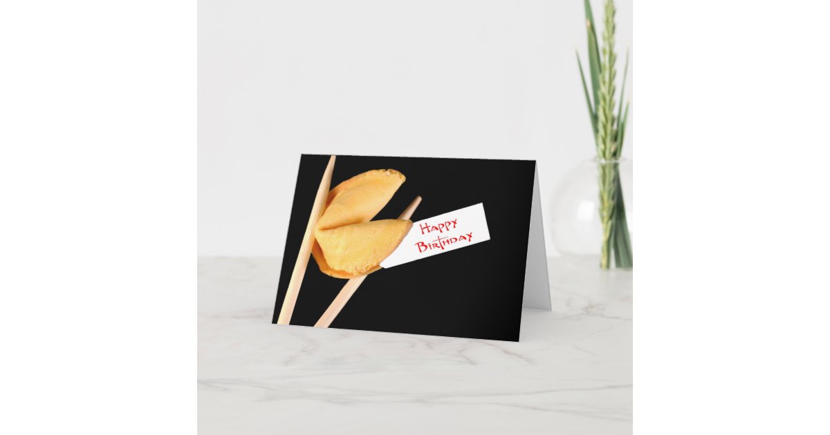 Happy Birthday Fortune Cookie Card | Zazzle