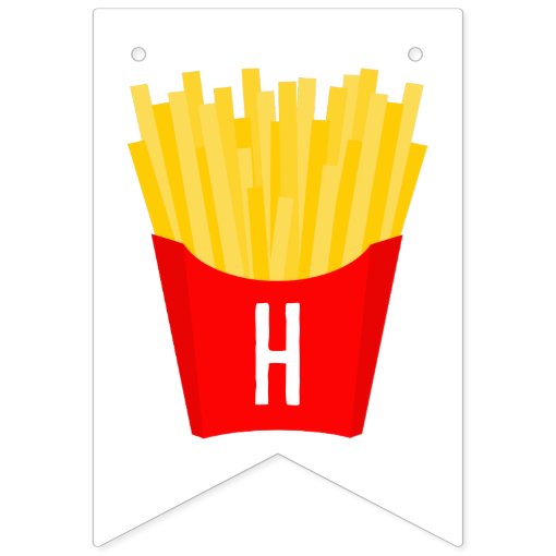 Happy Birthday French Fries Bunting Flags | Zazzle