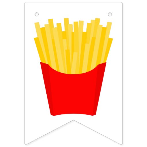 Happy Birthday French Fries Bunting Flags | Zazzle