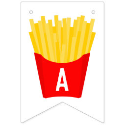 Happy Birthday French Fries Bunting Flags | Zazzle