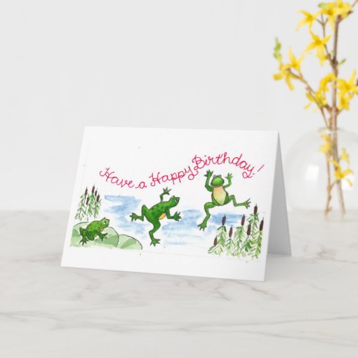 Happy Birthday Frogs Card | Zazzle
