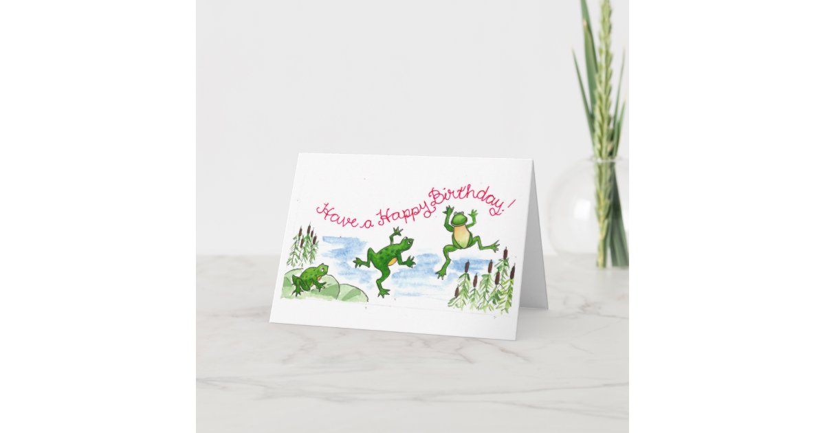 Happy Birthday Frogs Card | Zazzle
