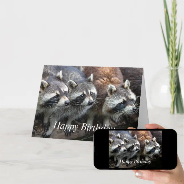 Happy Birthday from all us Animals Card | Zazzle
