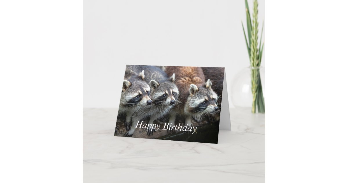 Happy Birthday from all us Animals Card | Zazzle