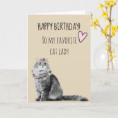 Happy Birthday From Cat Lady Mom Pretty Card | Zazzle