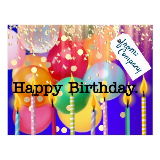 Happy Birthday from Company Postcard | Zazzle.com