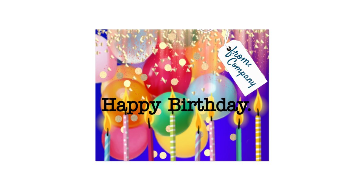 Happy Birthday from Company Postcard | Zazzle.com