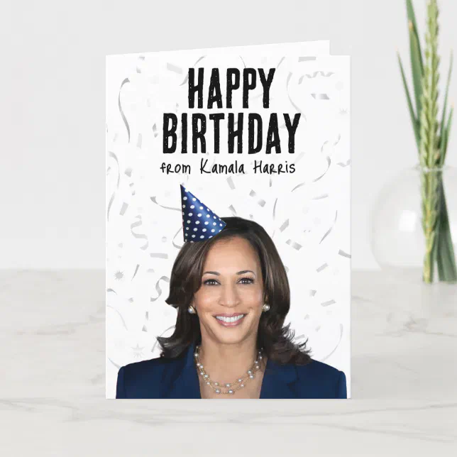 Happy Birthday from Kamala Harris Card | Zazzle