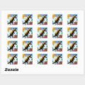 Happy Birthday from T-Rex Square Sticker | Zazzle