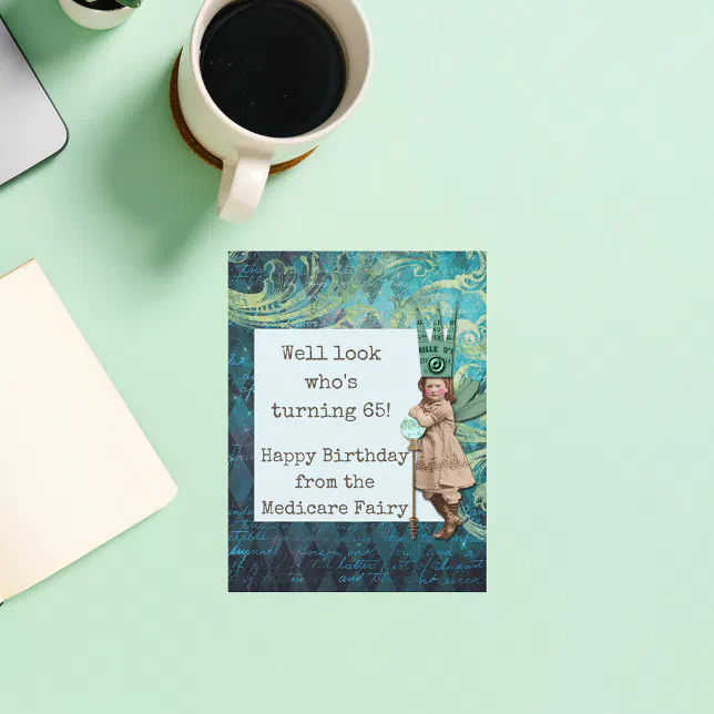 Happy Birthday From The Medicare Fairy Postcard | Zazzle
