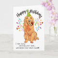 Happy Birthday from Your Golden Retriever Dog Card | Zazzle