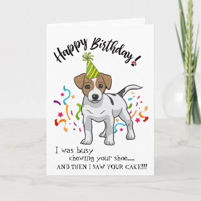 Happy Birthday from Your Jack Russell Terrier Card | Zazzle