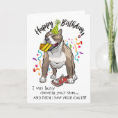 Happy Birthday from Your Pitbull Buddy Card | Zazzle