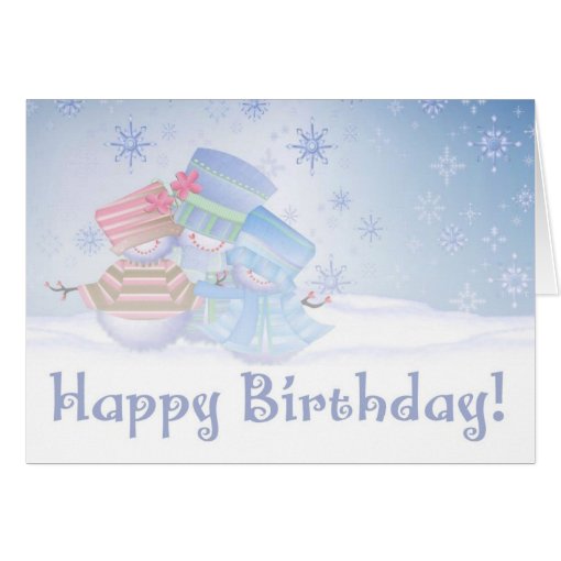 Happy Birthday Frosty Card | Zazzle