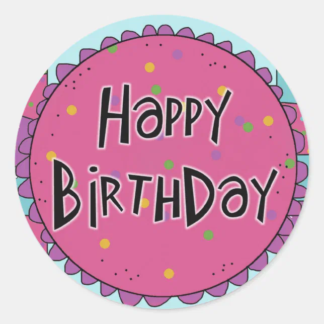 Happy Birthday Fun Stickers | Zazzle