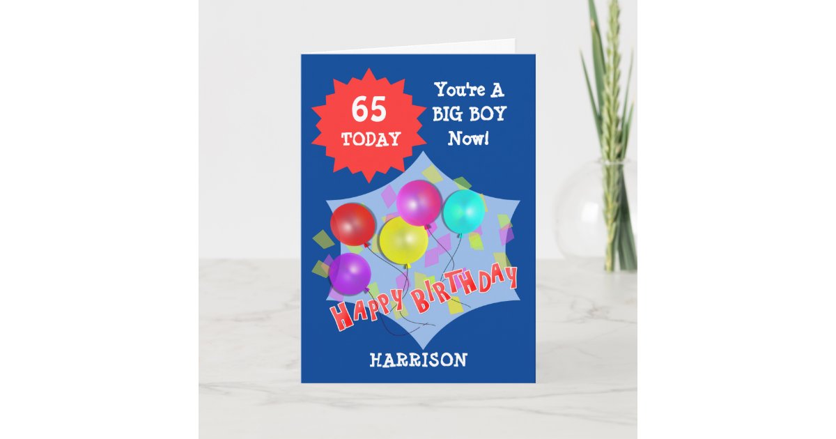 Happy Birthday Funny 65th Milestone Personalized Card | Zazzle