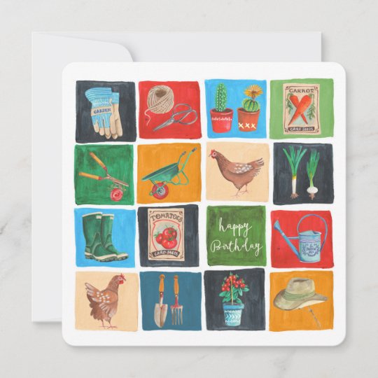 Happy Birthday Gardening Farm | Greeting card | Zazzle.com