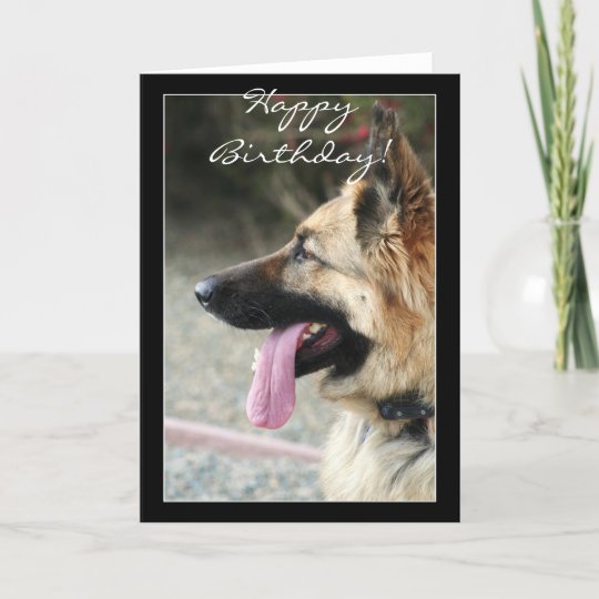 Happy Birthday German Shepherd Greeting Card | Zazzle.com