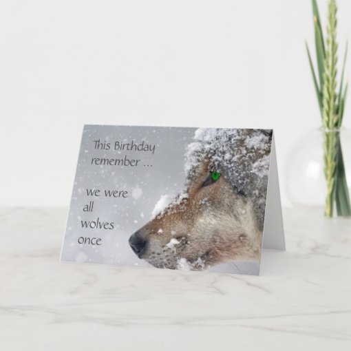 Happy Birthday Getting Older Wolves Humor Card | Zazzle