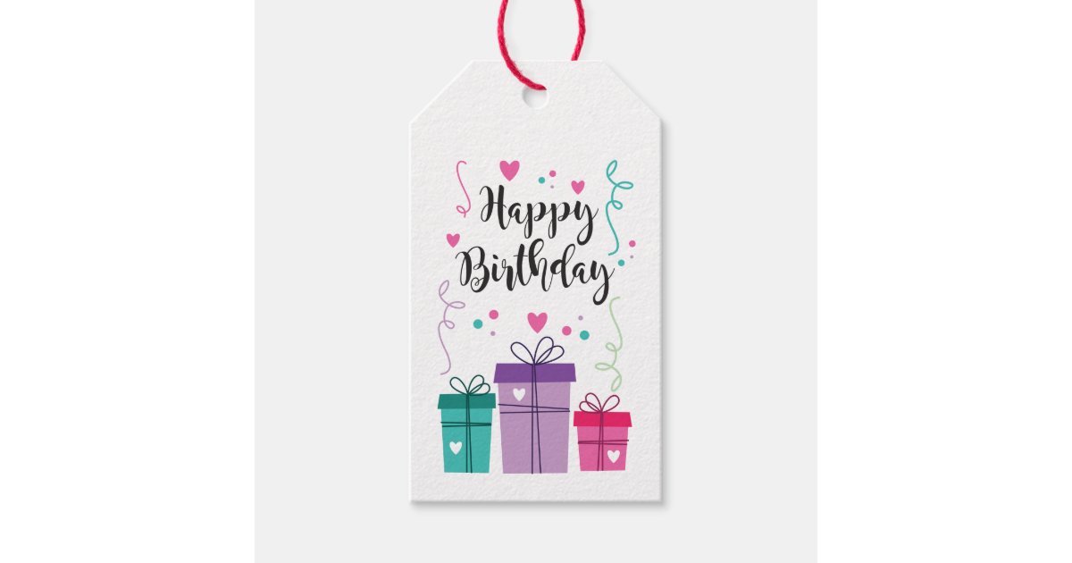Happy Birthday gift label | Zazzle