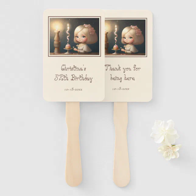 Happy Birthday Girl 01 Hand Fan | Zazzle