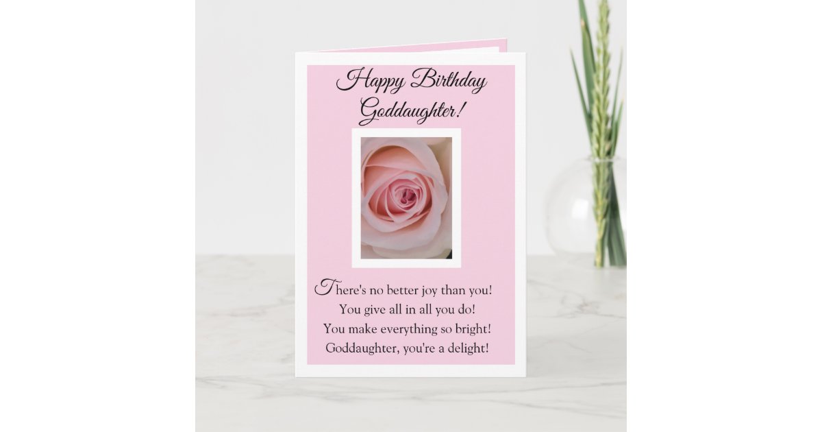 Happy Birthday Goddaughter Card | Zazzle