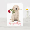 Happy Birthday Golden Retriever Puppy Dog Card | Zazzle