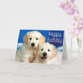 Happy Birthday Golden Retriever Puppy Dog Card | Zazzle