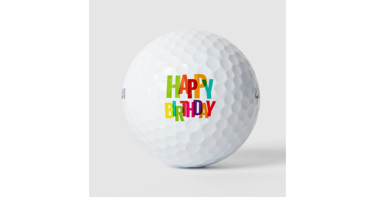 Happy Birthday Golf Balls | Zazzle