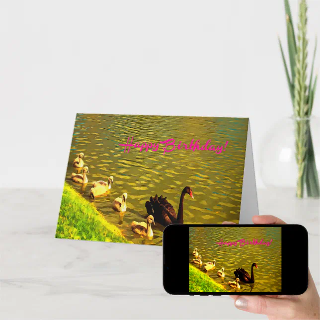 Happy Birthday Goose Family Card | Zazzle