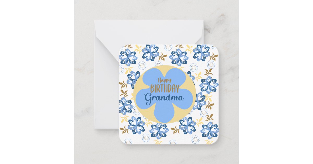 Happy Birthday Grandma Note Card | Zazzle