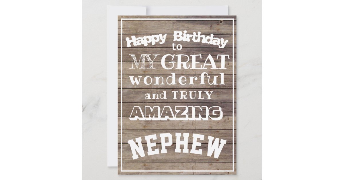 Happy Birthday Great Nephew Card | Zazzle