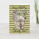 happy birthday greeting card funny silver fox | Zazzle