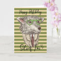 happy birthday greeting card funny silver fox | Zazzle