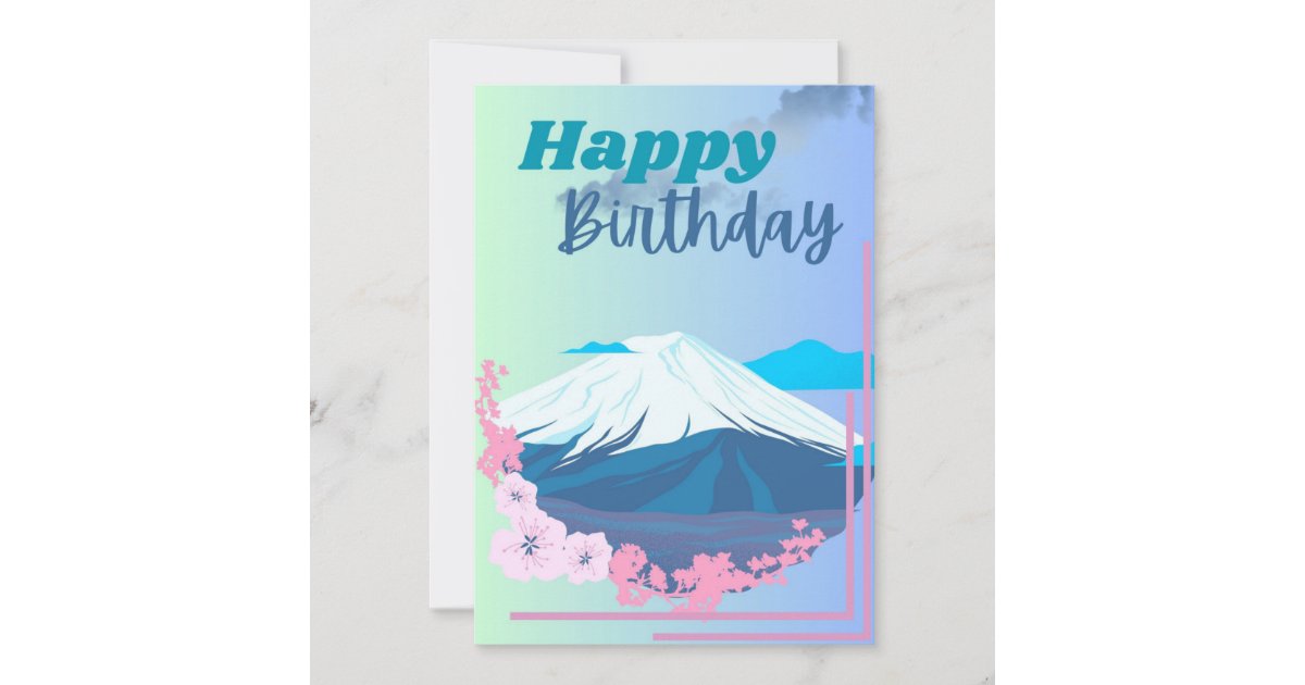 Happy Birthday Greeting Card (Japan Theme) | Zazzle