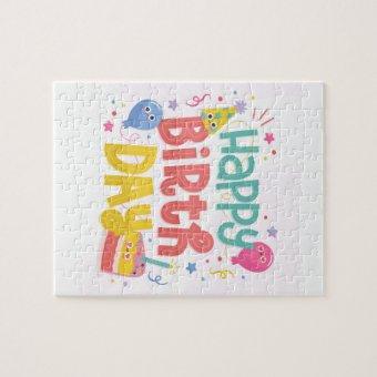 Happy Birthday Greeting Jigsaw Puzzle | Zazzle