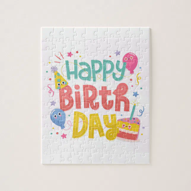 Happy Birthday Greeting Jigsaw Puzzle | Zazzle