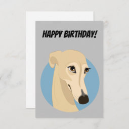 Happy Birthday Greyhound Card | Zazzle