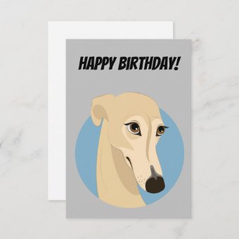 Happy Birthday Greyhound Card | Zazzle