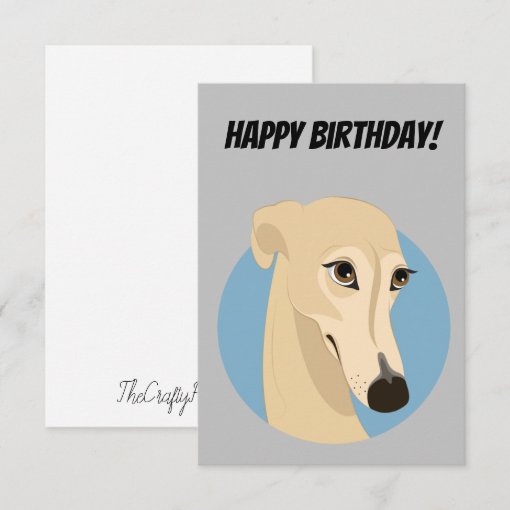 Happy Birthday Greyhound Card | Zazzle