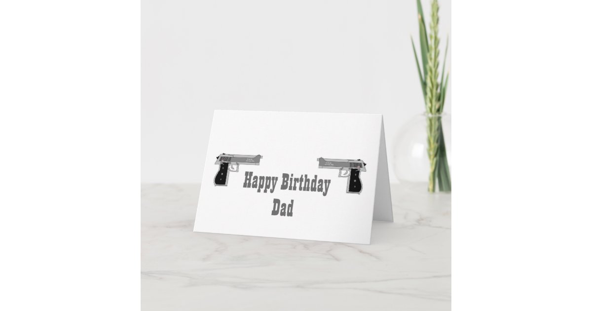 Happy Birthday Gun Card | Zazzle