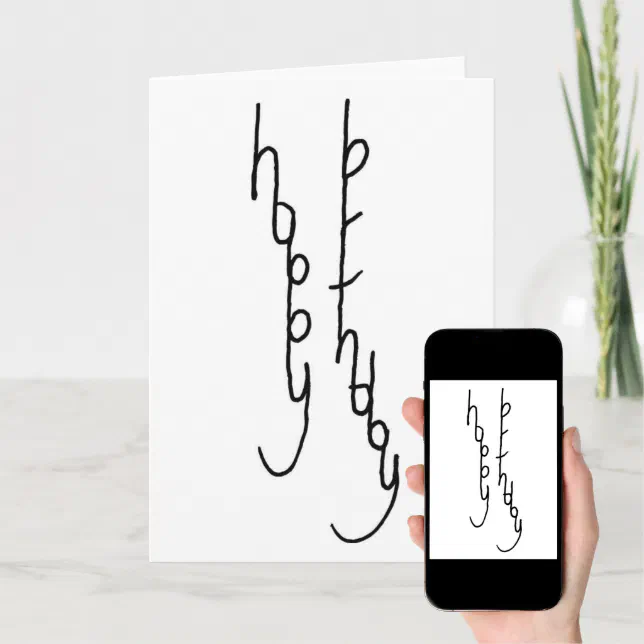 Happy birthday handwritten card | Zazzle