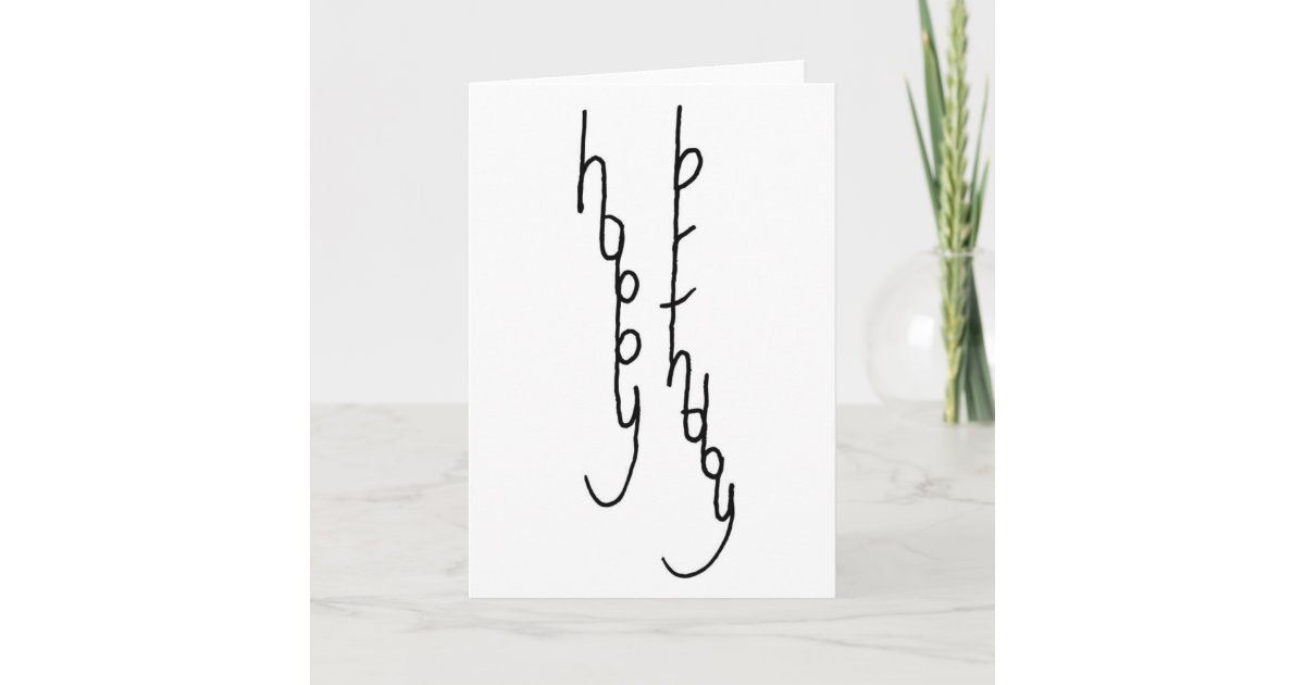 Happy birthday handwritten card | Zazzle