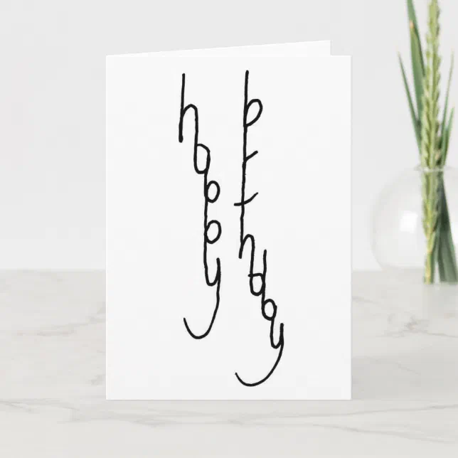 Happy birthday handwritten card | Zazzle