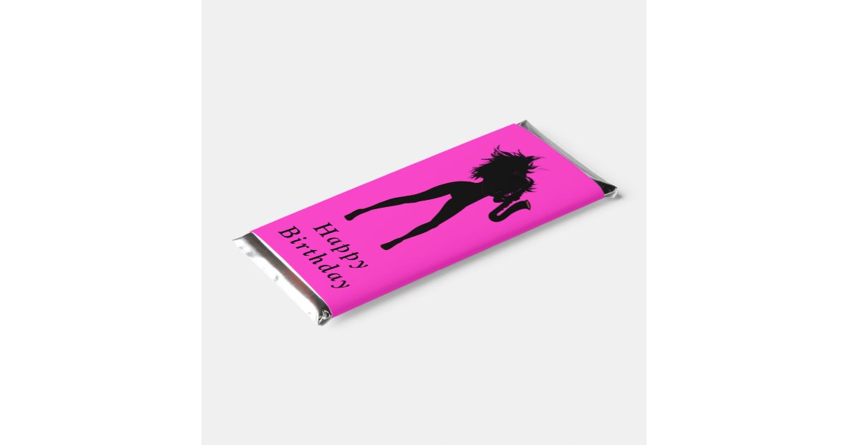 Happy Birthday Hot Saxo Girl Your Colors and Text Hershey Bar Favors ...