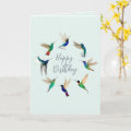 Happy Birthday Hummingbirds Card | Zazzle